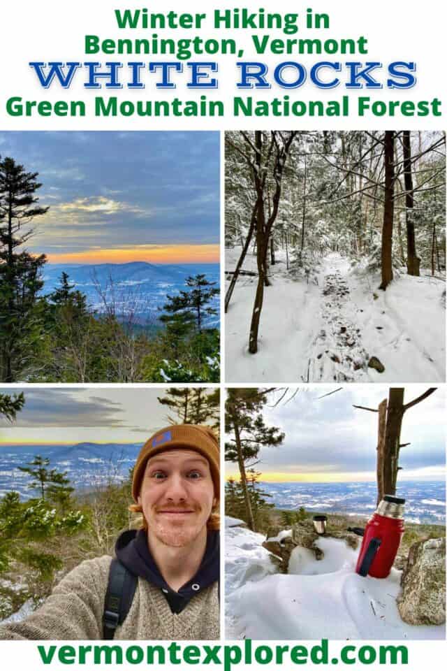 Take a Snowy Hike to White Rocks Overlook in Bennington, VT